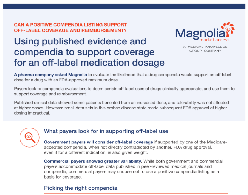 Using published evidence and compendia to support expanded coverage for ...
