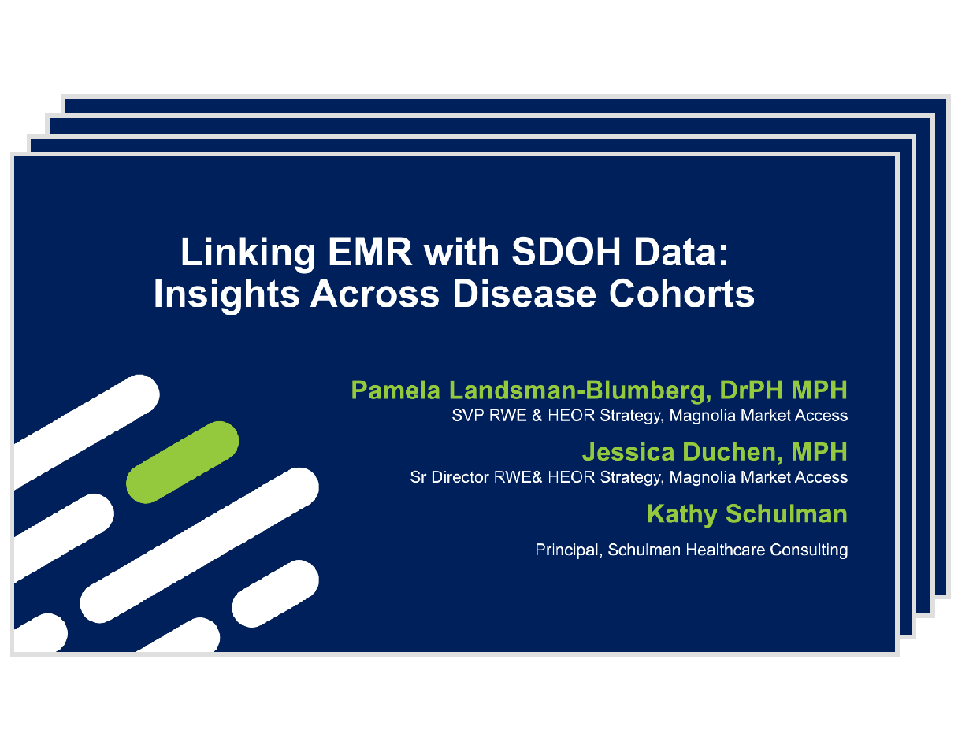 Linking EMR With SDOH Data: Insights Across Disease Cohorts ...